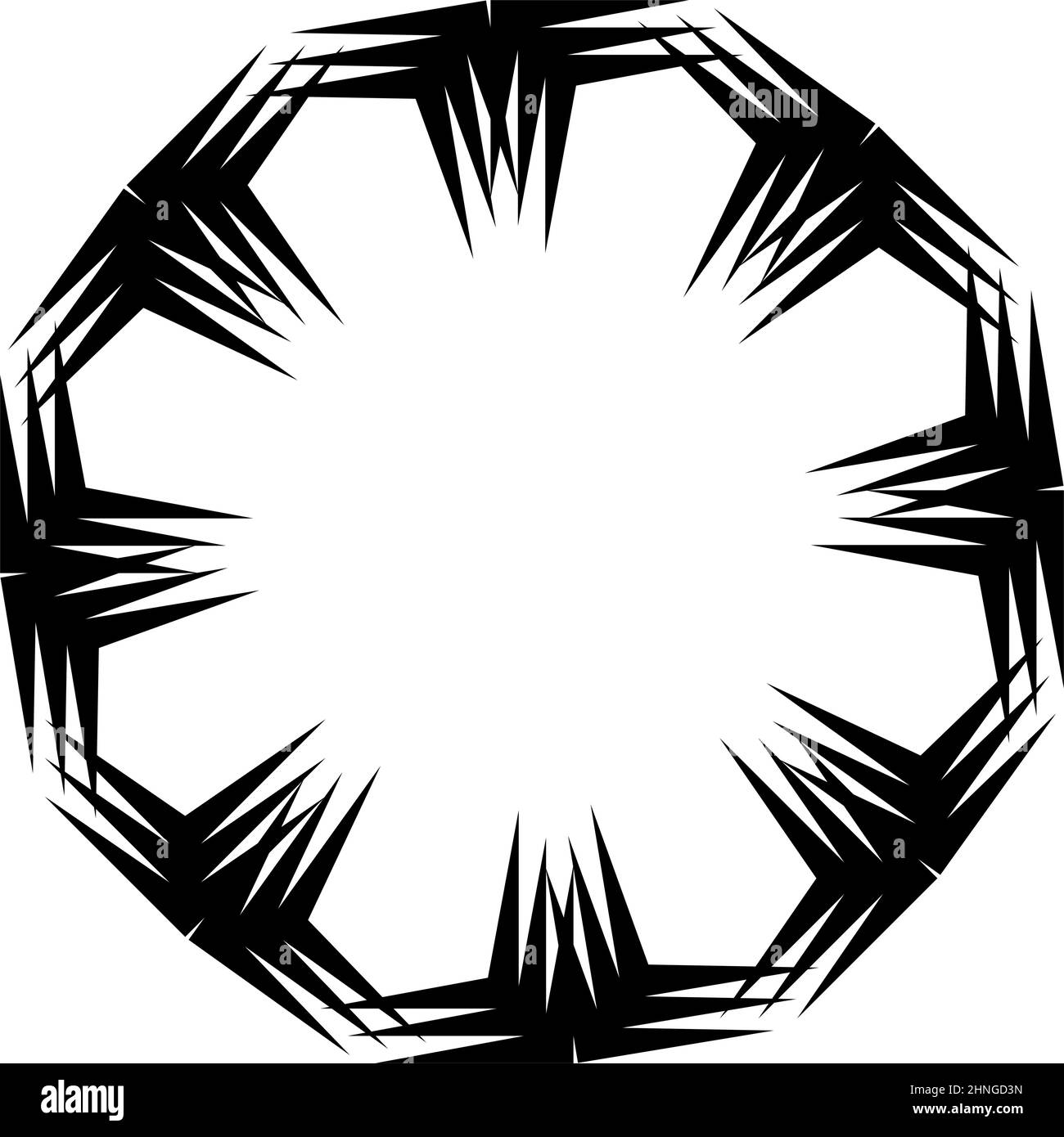 Symmetric, mirrored circular mandala, motif abstract geometric circle ...