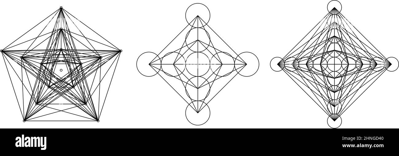 Geometric formation, icon, symbol. Vector illustration with abstract ...