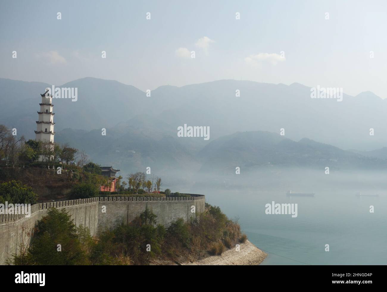 Ancient city fish tower in Fengjie, Three gorges, Yangtze river Stock ...