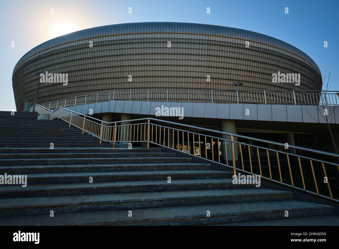 The futuristic, round, spaceship looking exterior facade. At the Humo ...