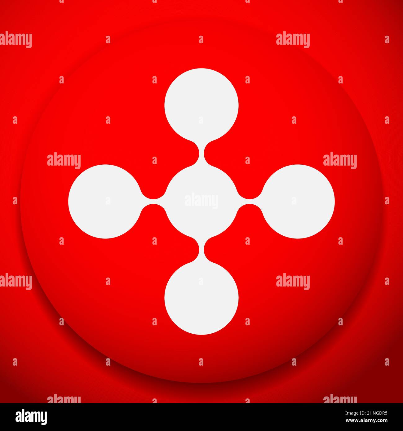 Connected circles, nodes as technology, tech, electronics and ...