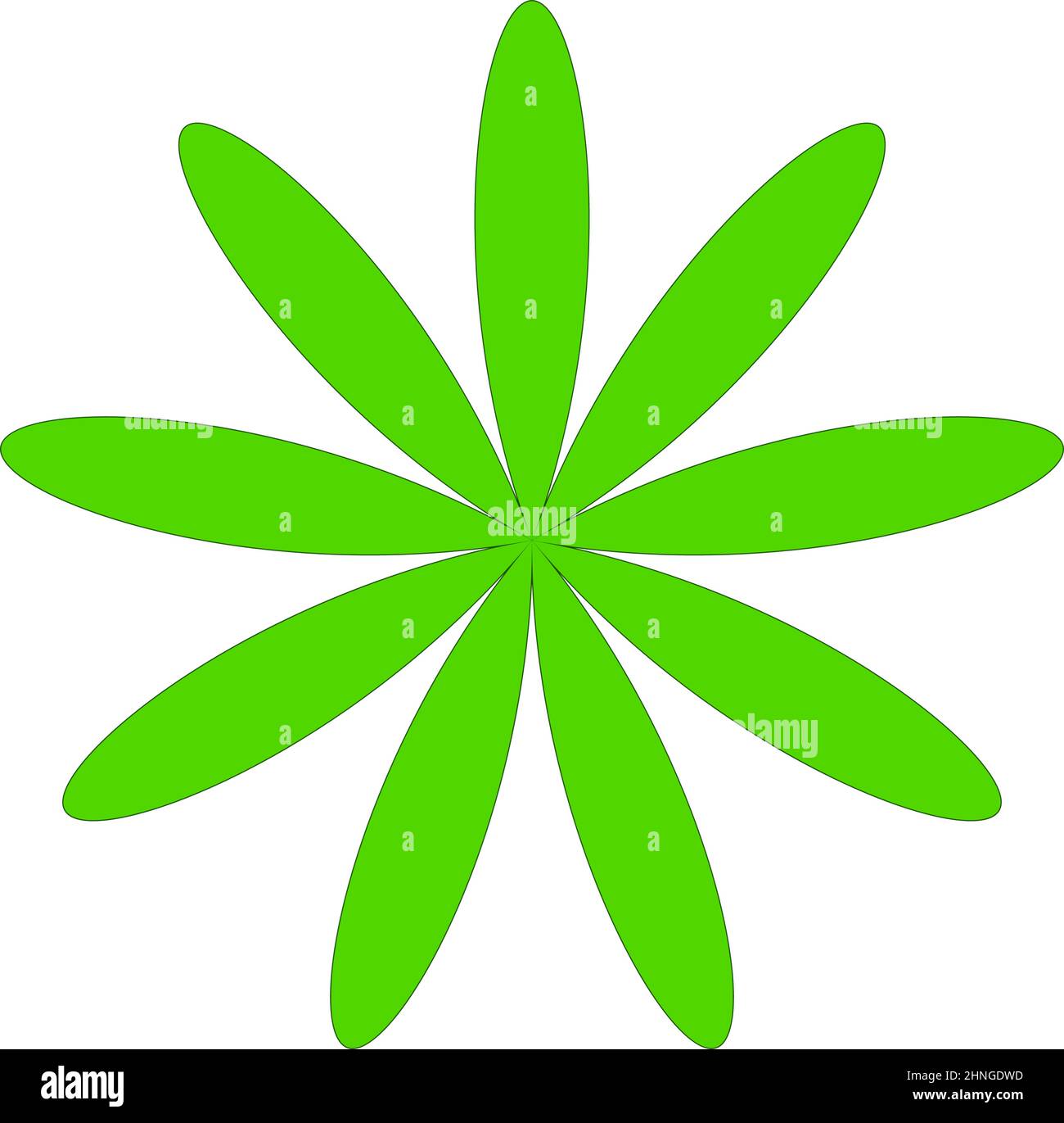 Simple flower shapes, petals silhouette - stock vector illustration ...