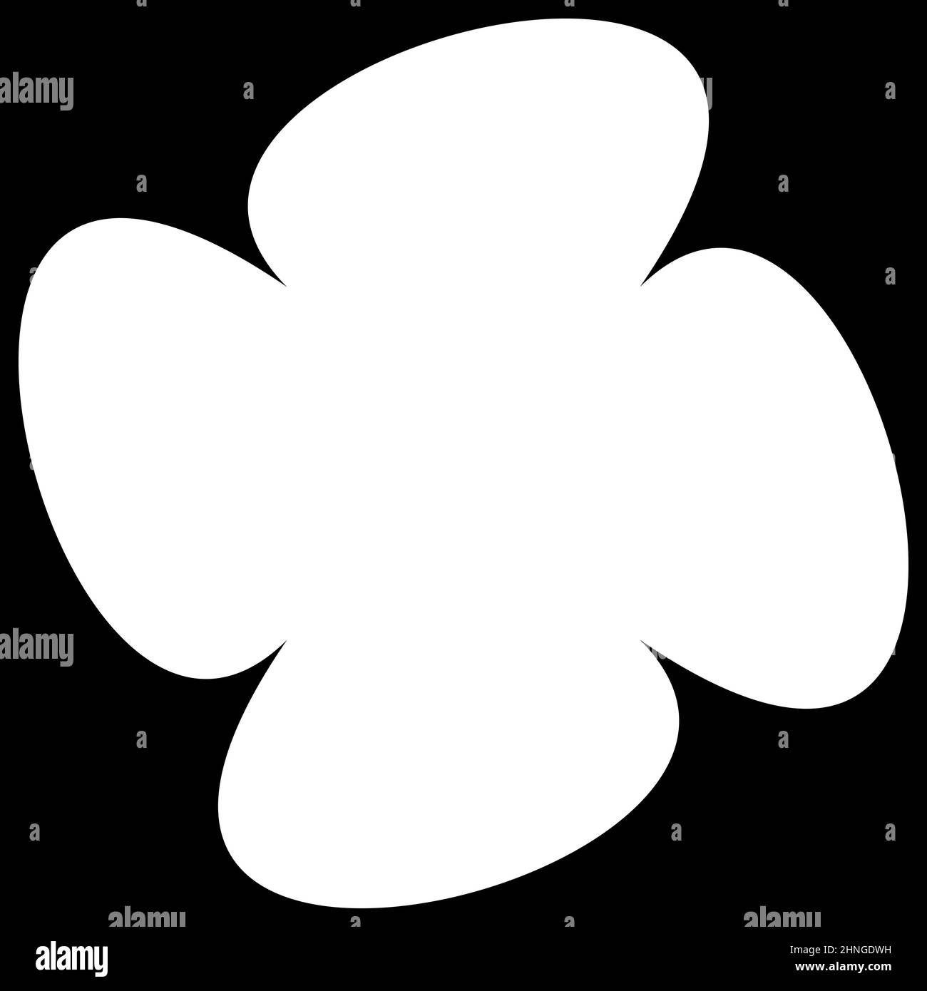 Simple flower, petals, plant leaf silhouette icon and symbol - stock ...