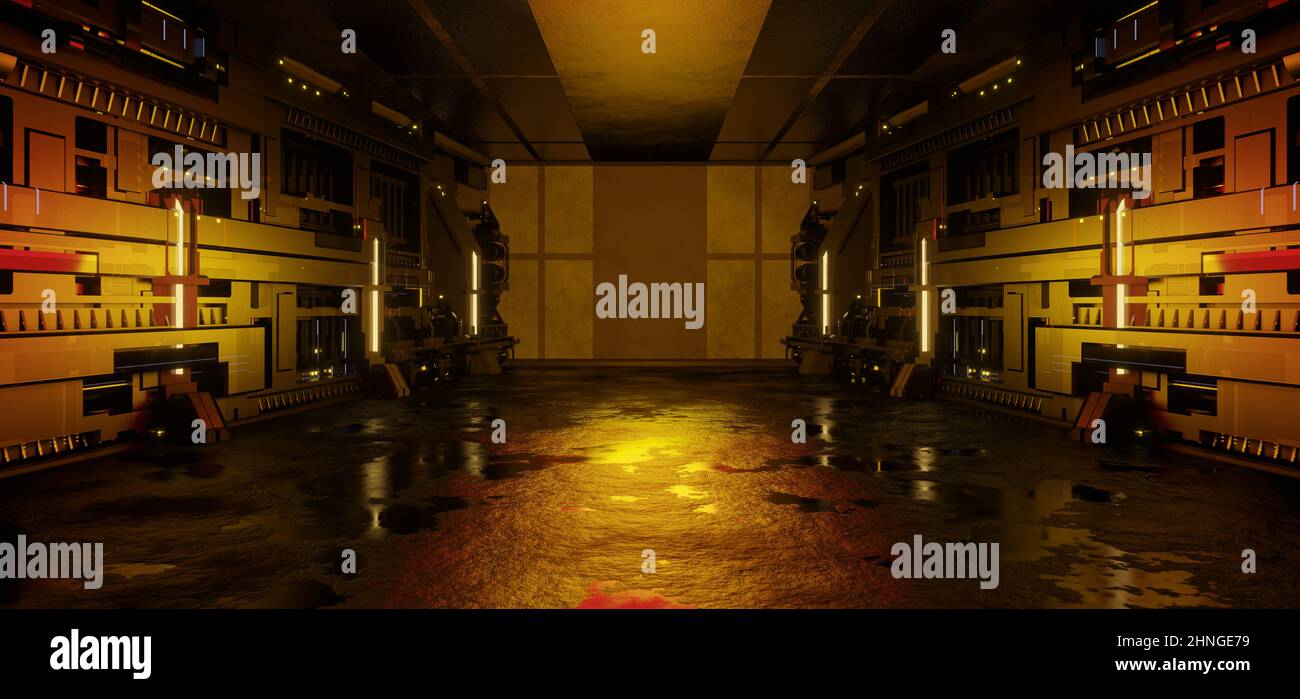 Elegant Metaverse Empty Showroom Metaverse World Dark Colors Futuristic ...