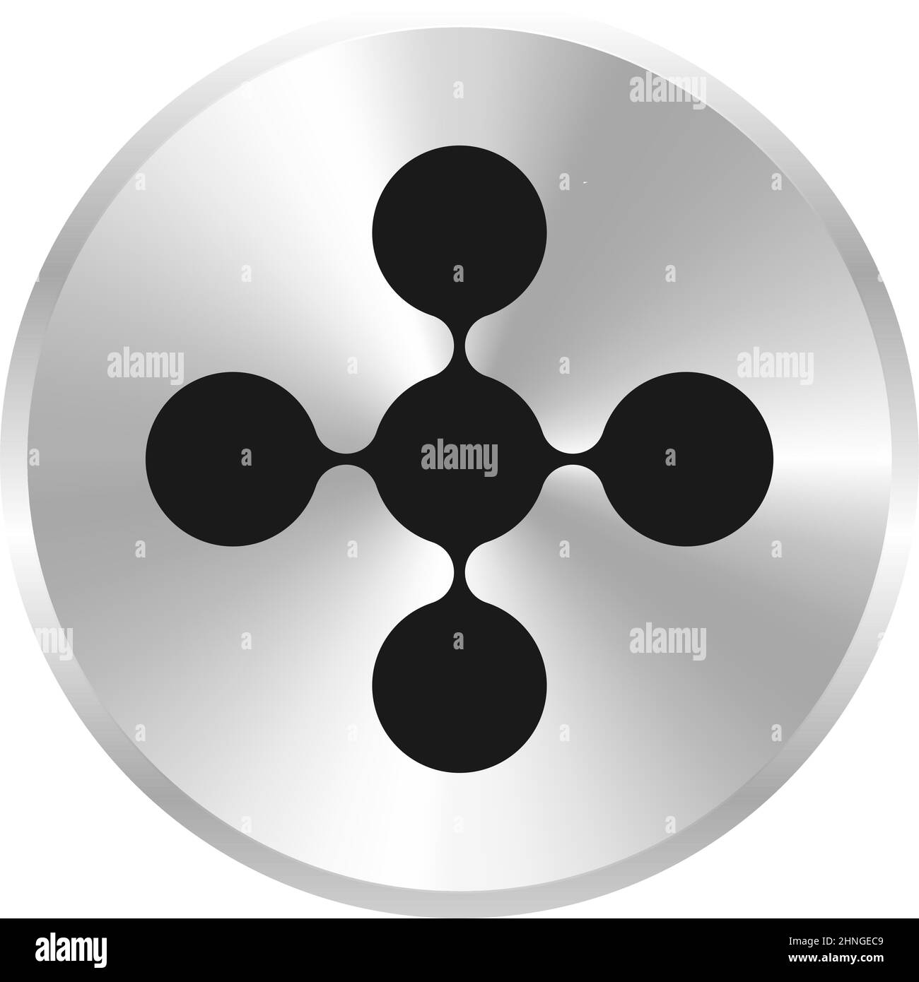 Connected circles, nodes as technology, tech, electronics and ...