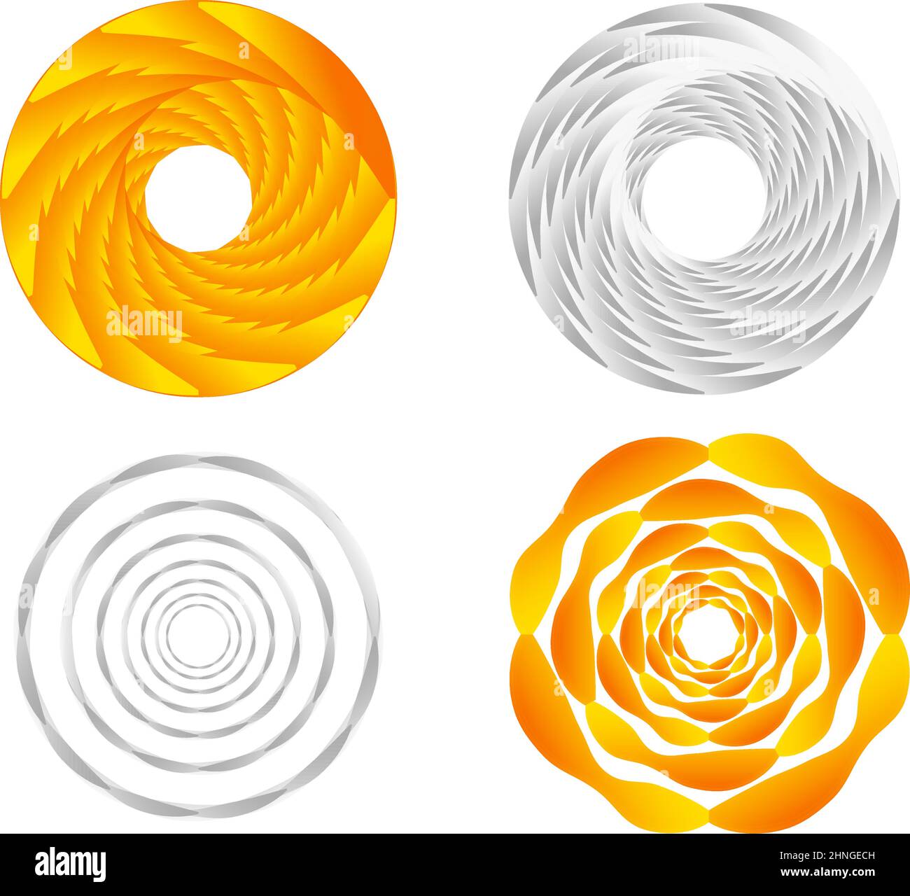 Abstract geometric circle, ring design element. Circular, concentric circlet. Swirl, twirl ...