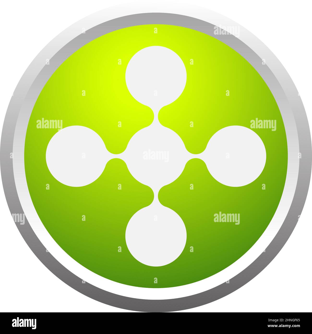 Connected circles, nodes as technology, tech, electronics and ...