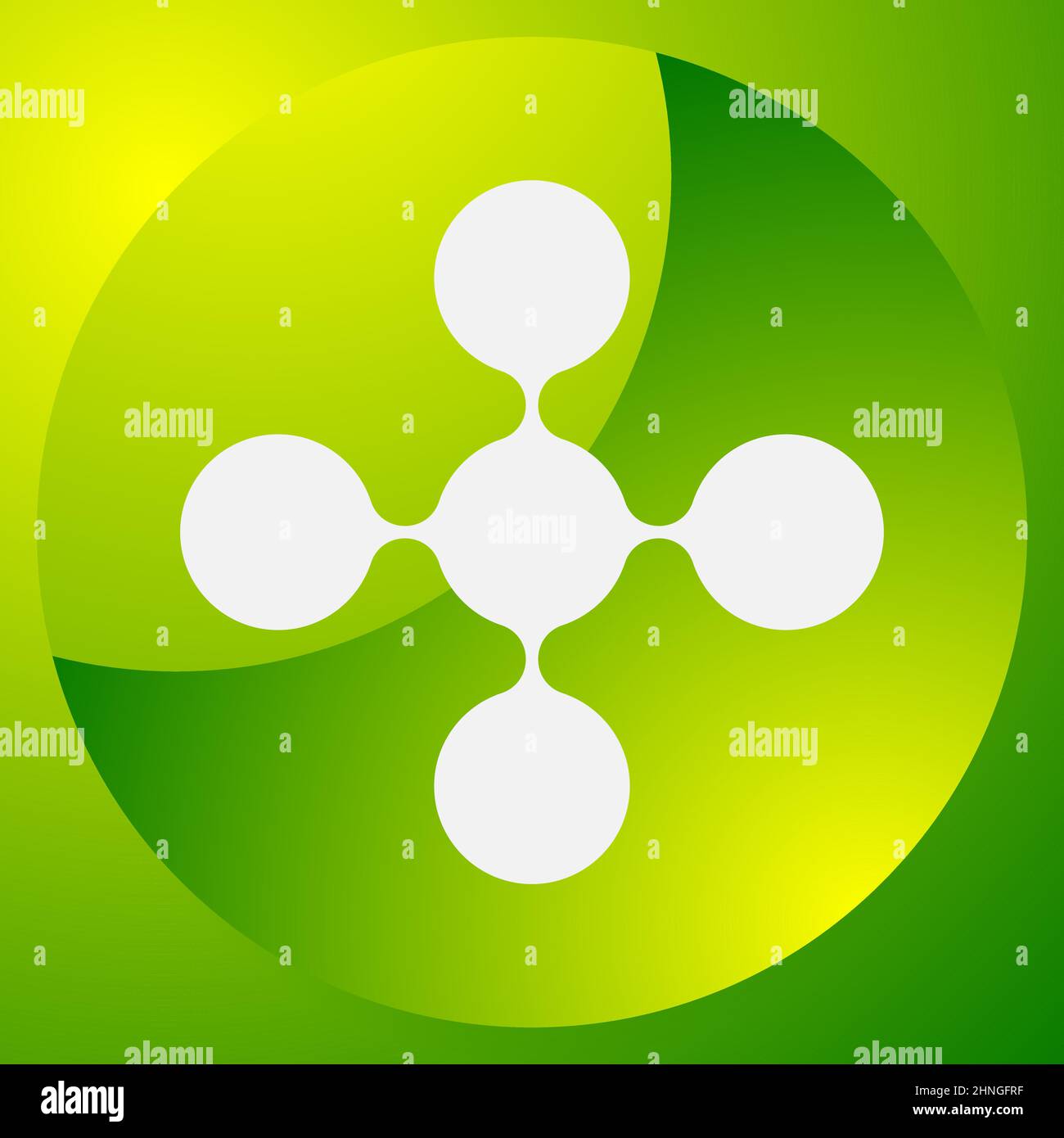 Connected circles, nodes as technology, tech, electronics and ...