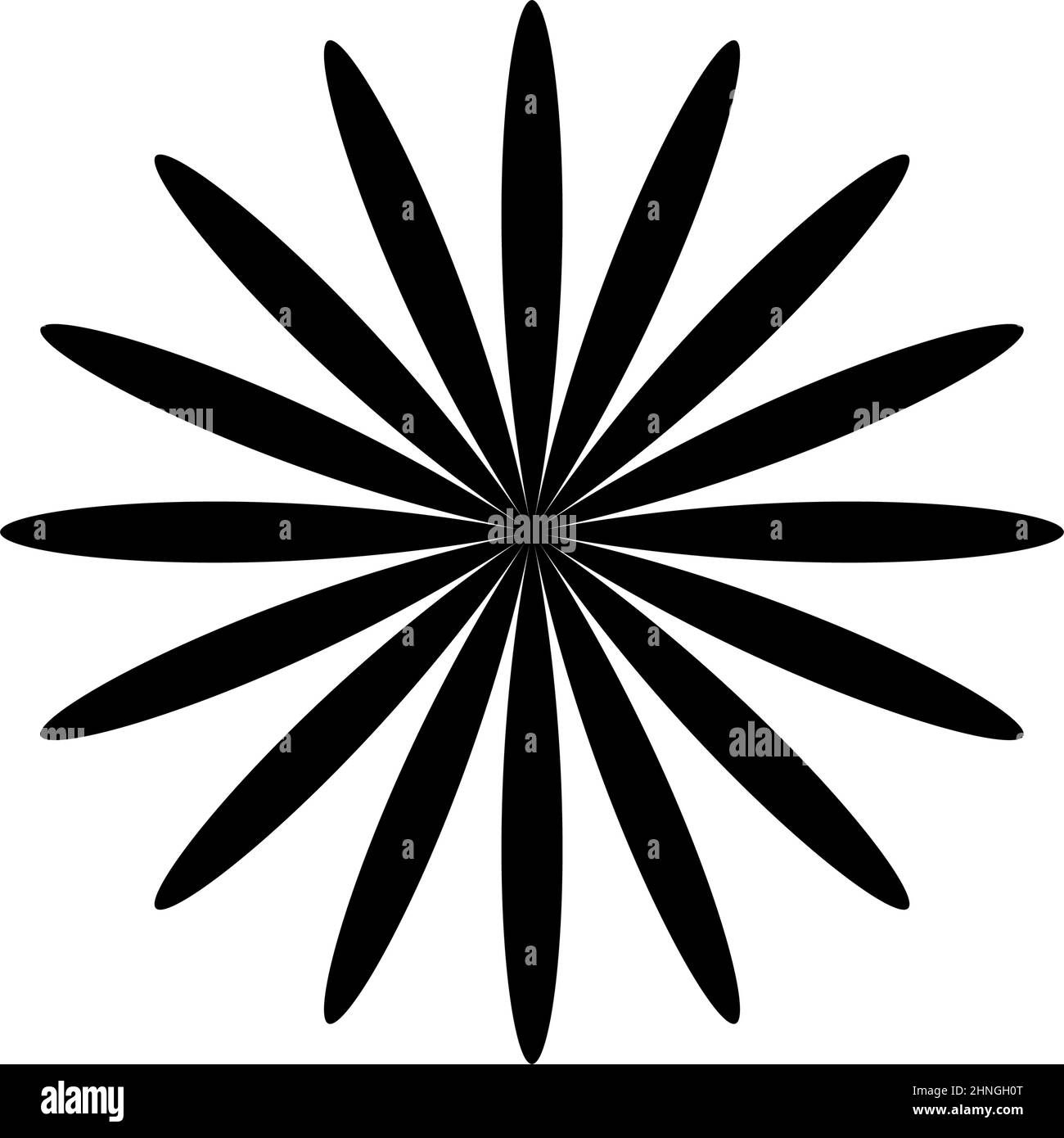 Simple flower shapes, petals silhouette - stock vector illustration ...