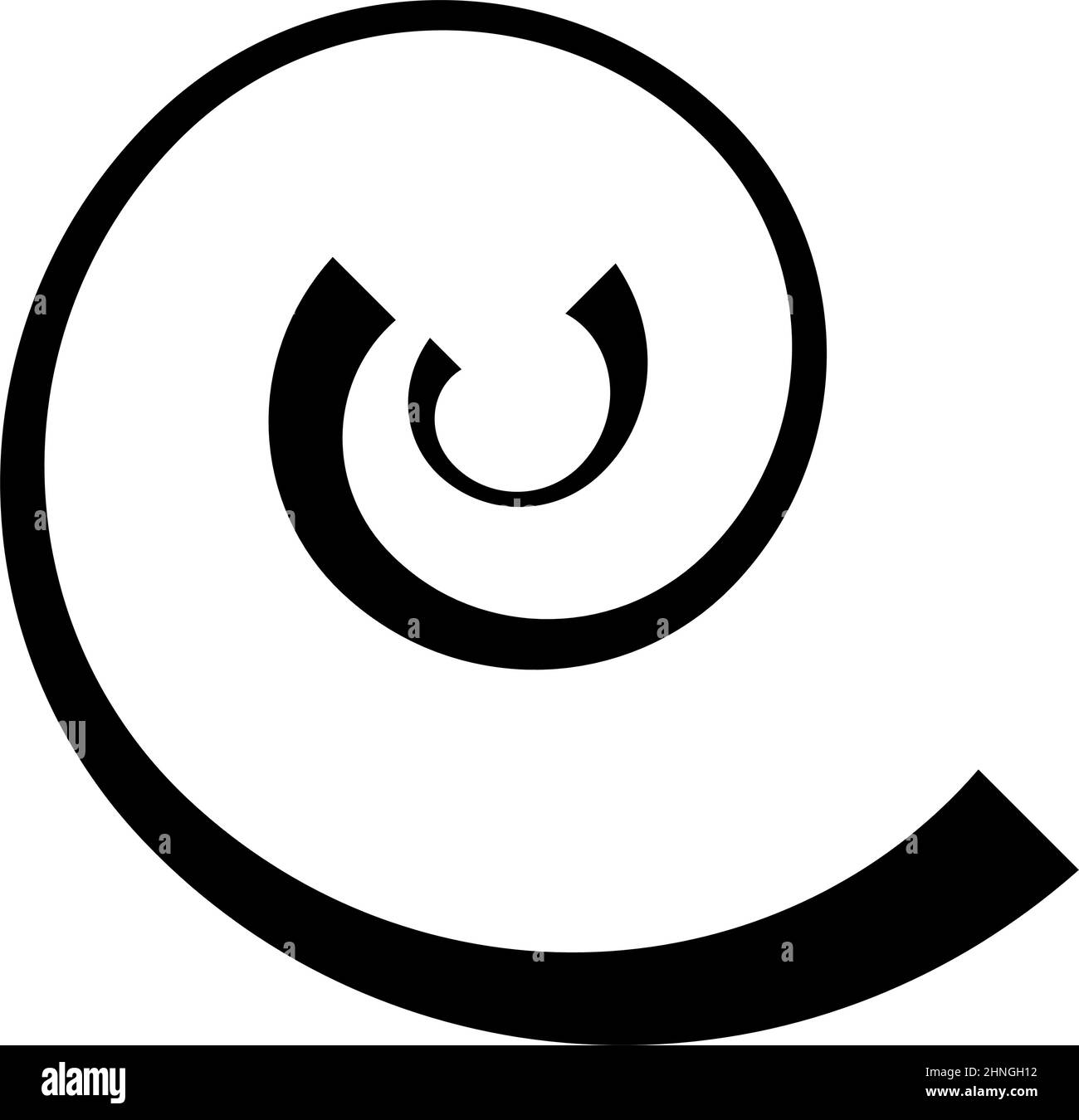 Spiral, swirl, twirl shape. vortex, helix icon, symbol - stock vector ...