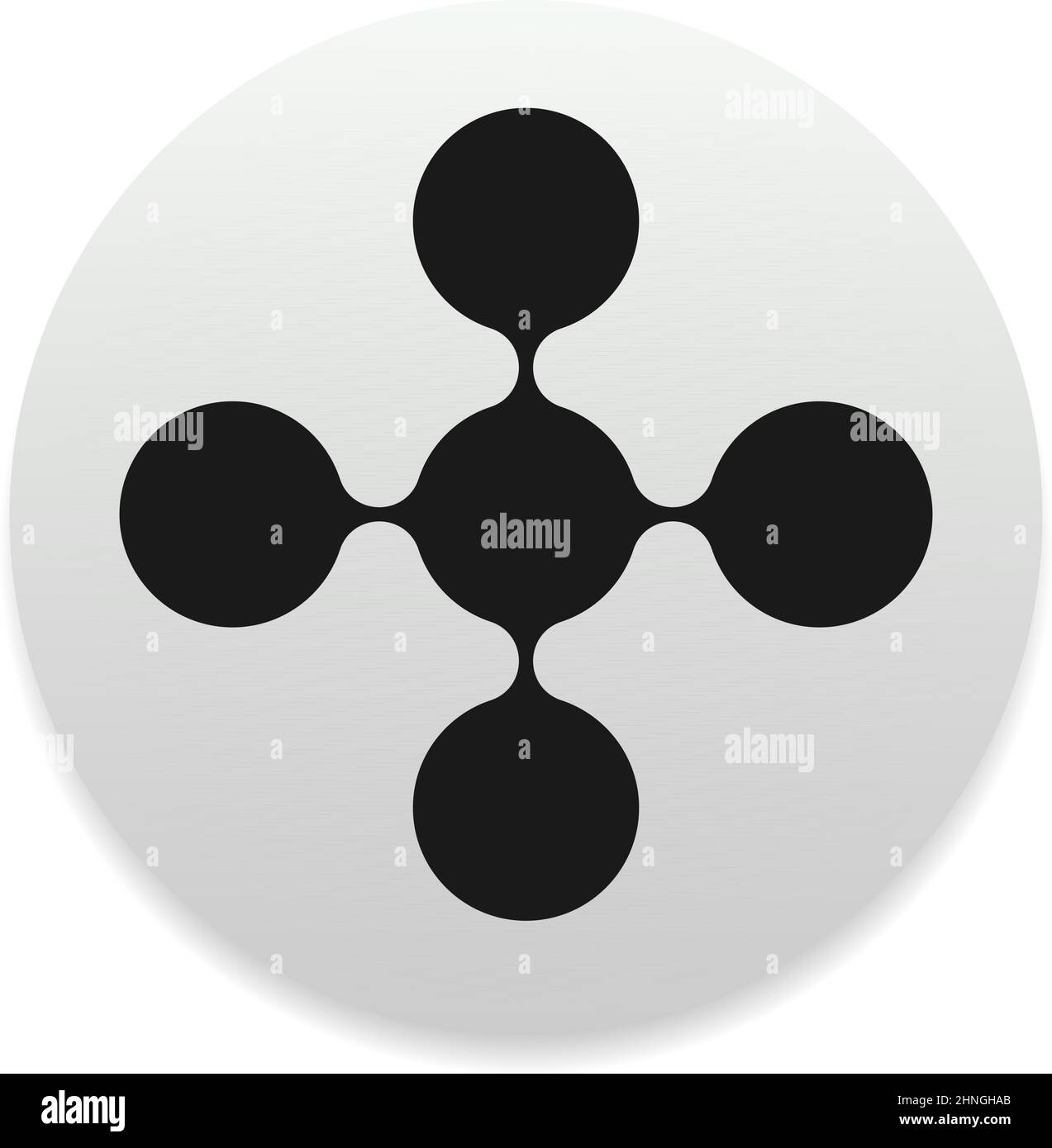 Connected circles, nodes as technology, tech, electronics and ...