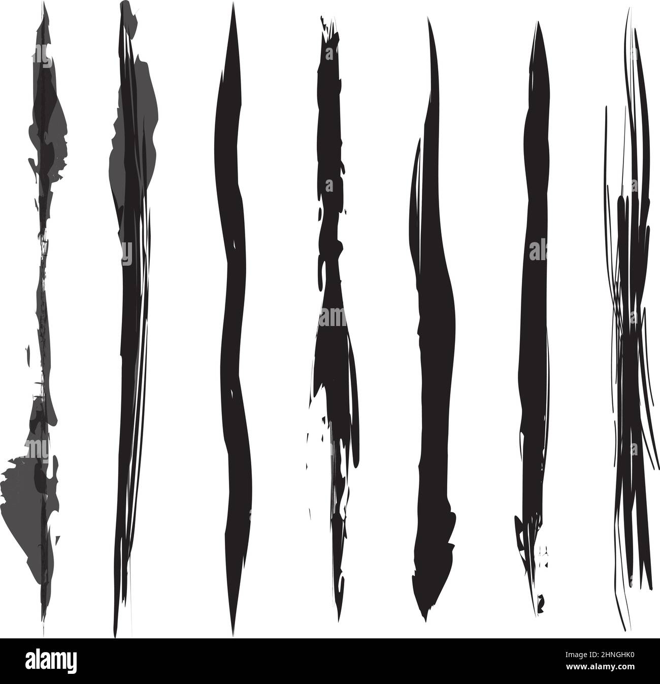 Grunge, grungy, textured paint effect brushstrokes. Paintbrush freehand ...