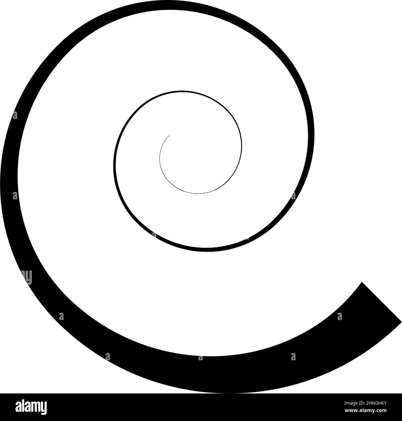 Spiral, swirl, twirl shape. vortex, helix icon, symbol - stock vector ...
