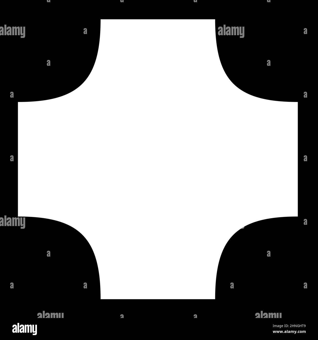 Abstract geometric form, shape. Distorted, deformed patch element ...