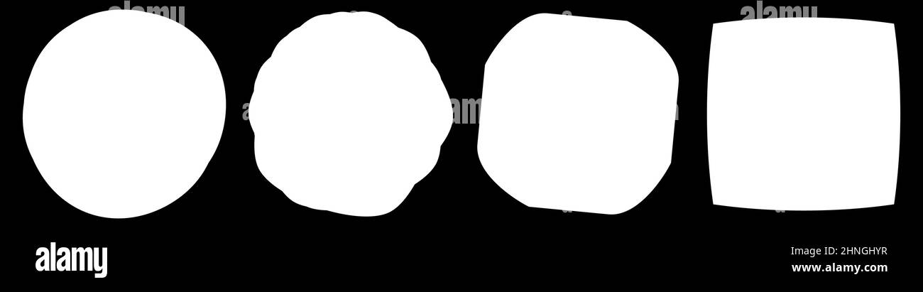 Abstract geometric form, shape. Distorted, deformed patch element ...