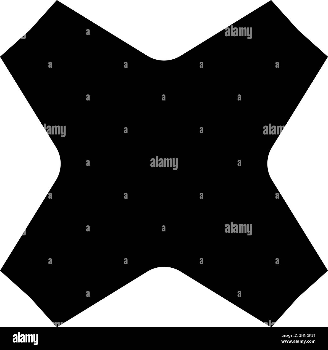 Abstract geometric form, shape. Distorted, deformed patch element ...