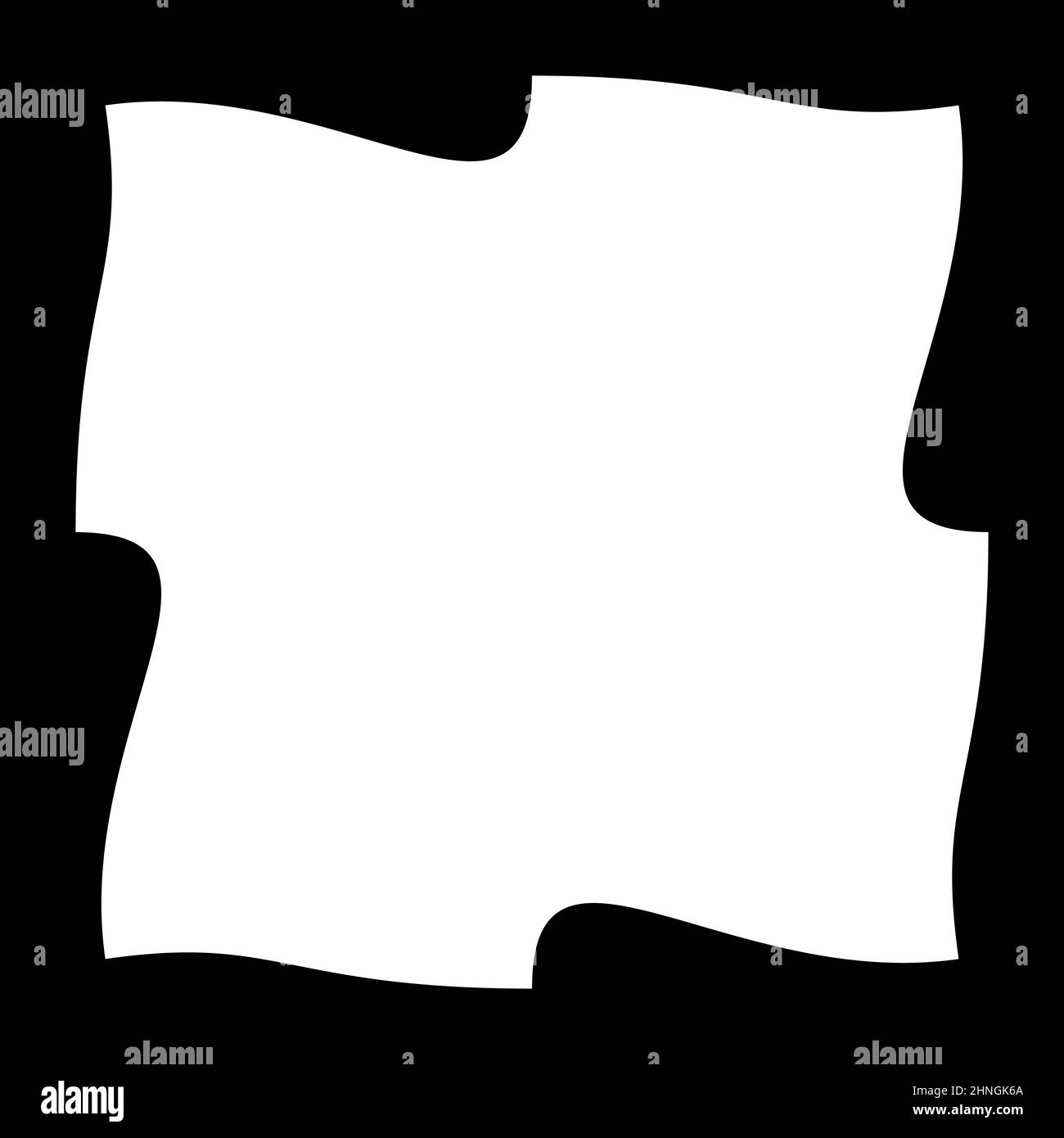 Abstract geometric form, shape. Distorted, deformed patch element ...