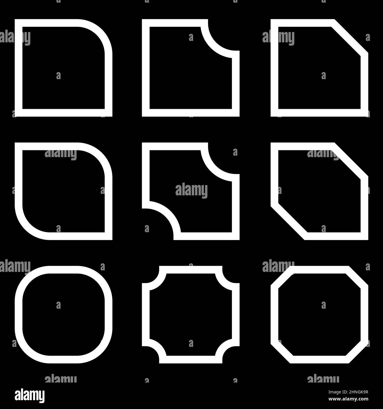 Button, banner and plaque design element shapes - stock vector ...