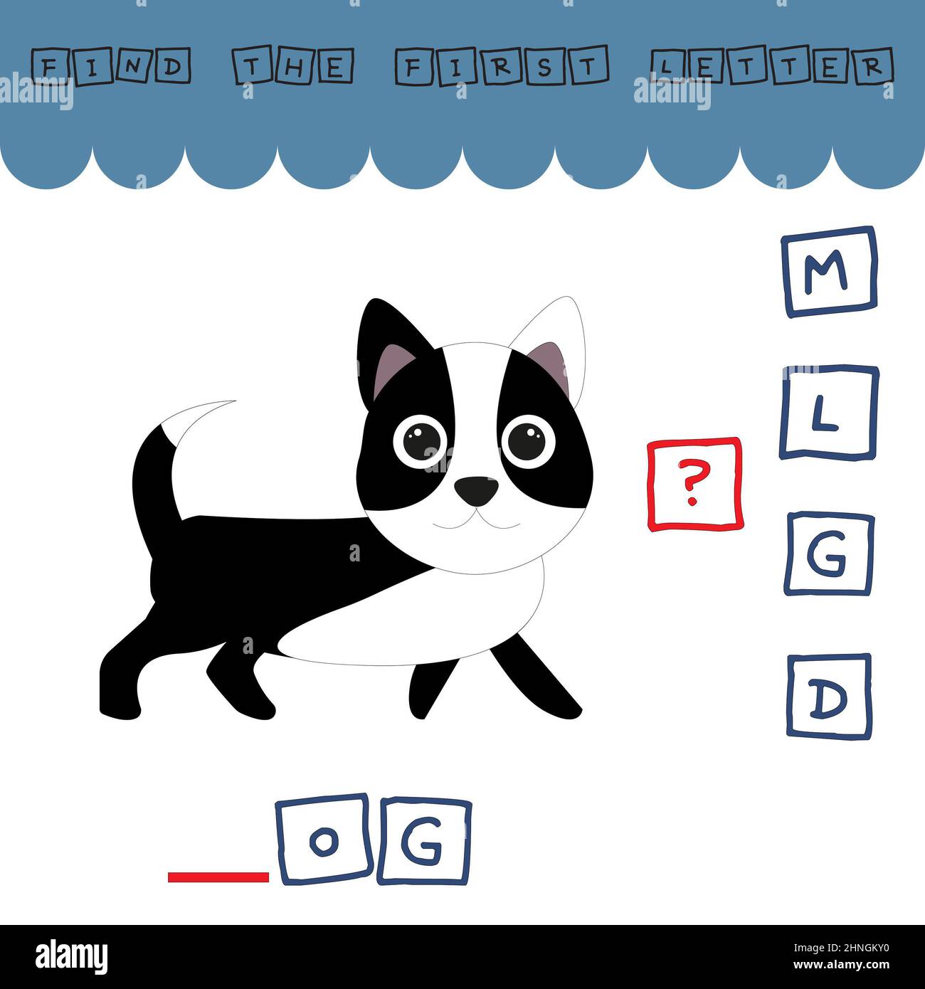 find the first letter of the word dog and connect. Educational game for ...