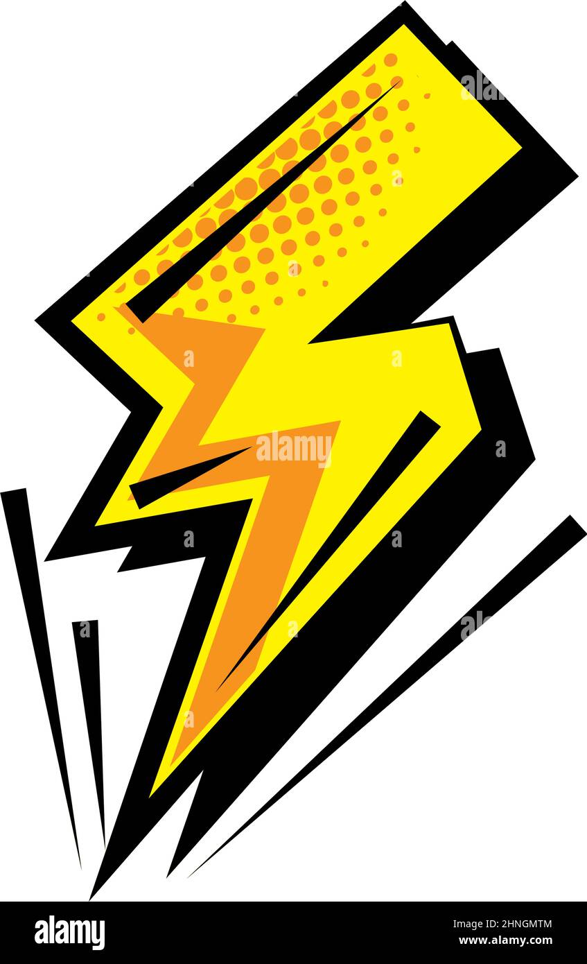 thunderbolt pop art Stock Vector Image & Art - Alamy