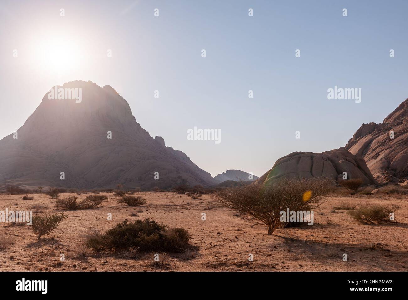 Late Afternoon near Spitzkoppe, and Old Volcano in the Namibian Desert ...