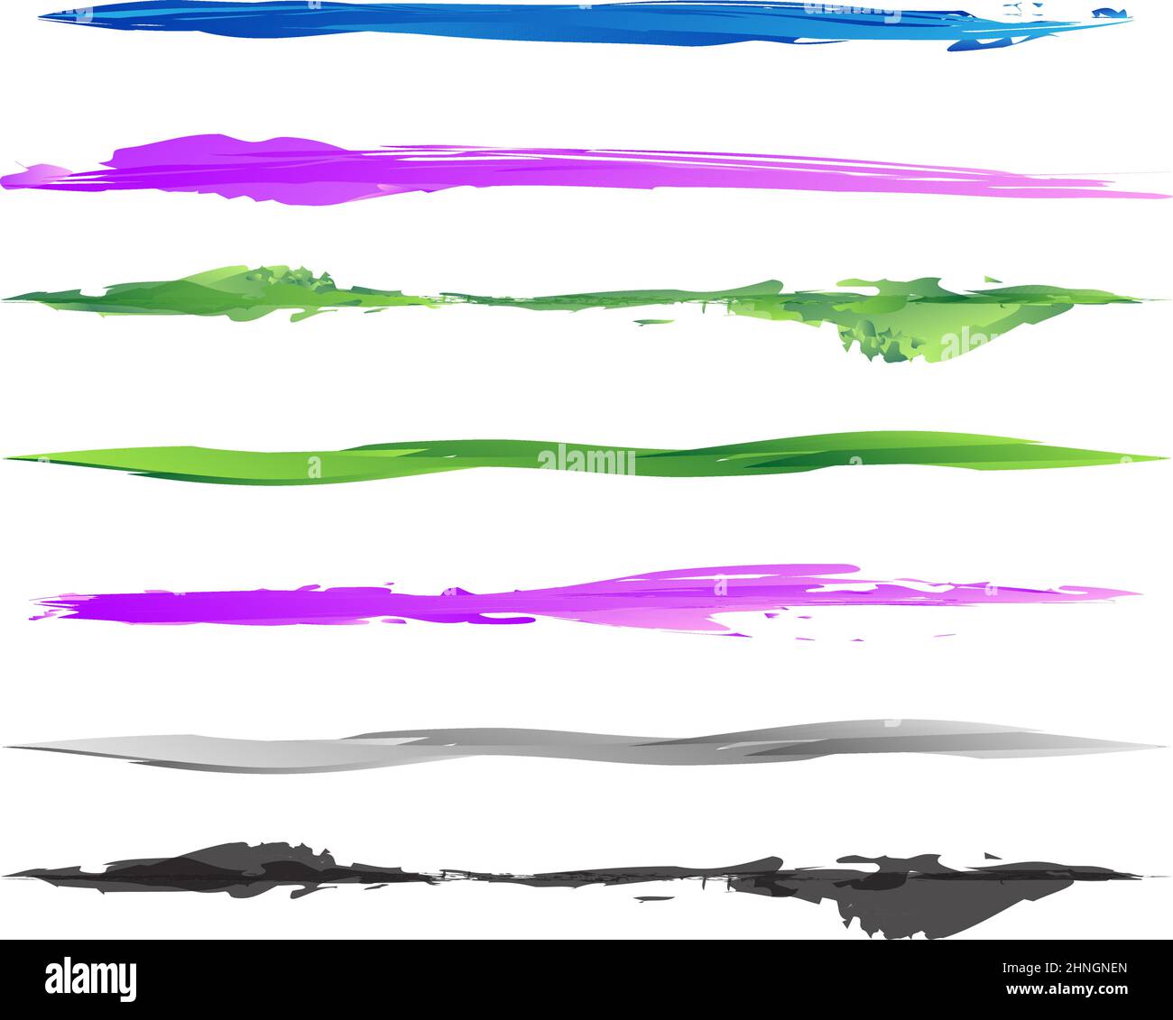 Grunge, grungy, textured paint effect brushstrokes. Paintbrush freehand ...