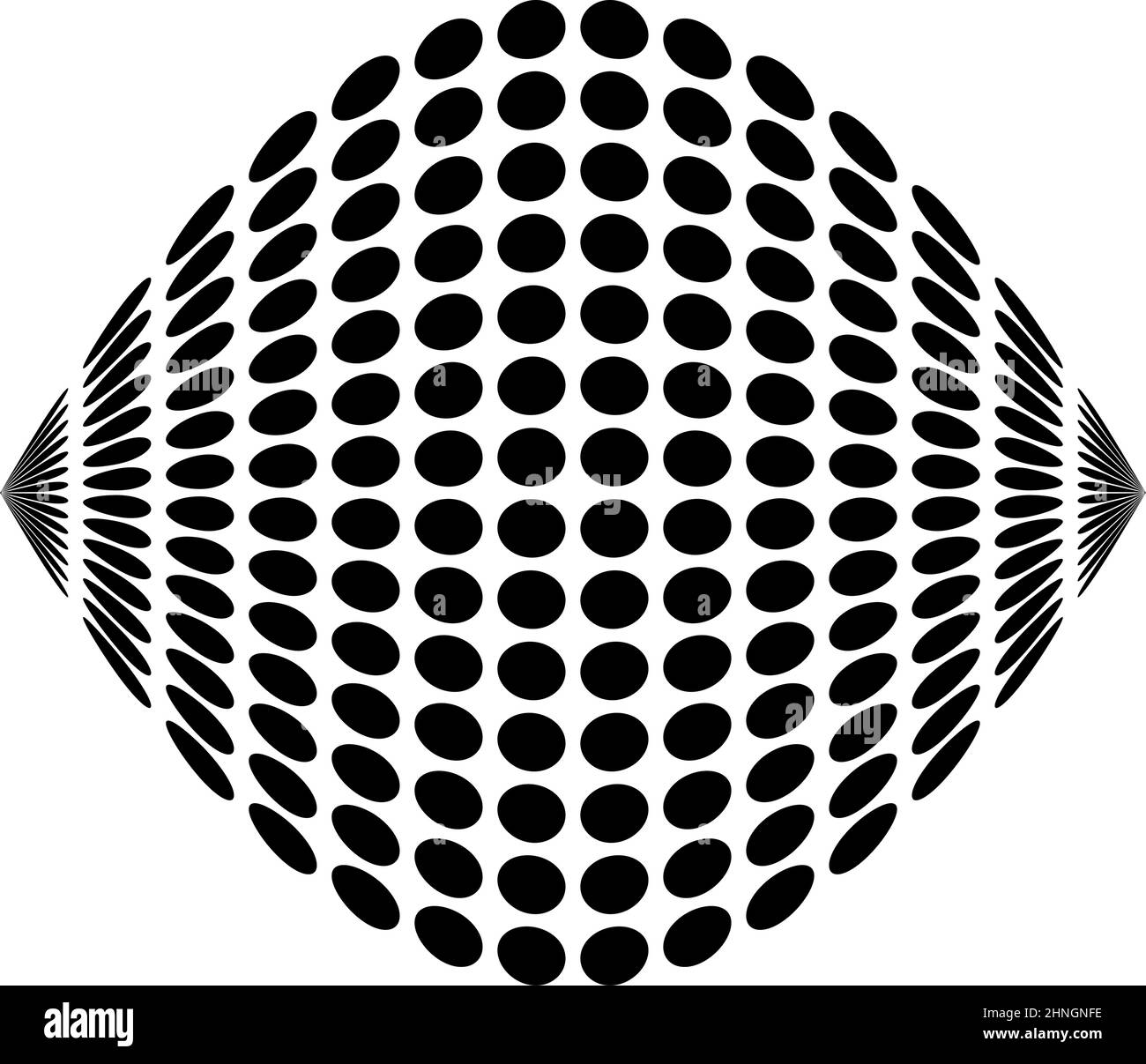 Circle mosaic, grid, mesh with distort, deform effect - stock vector ...