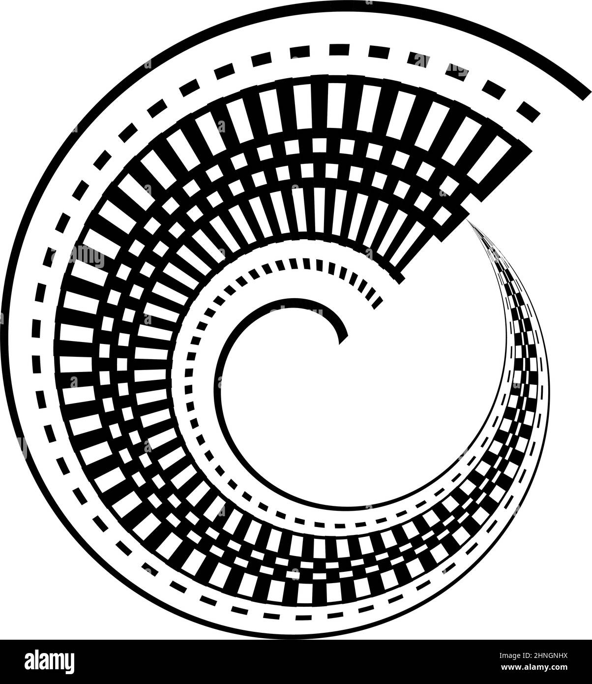 Abstract circle graphic. Geometric circle, ring design element ...