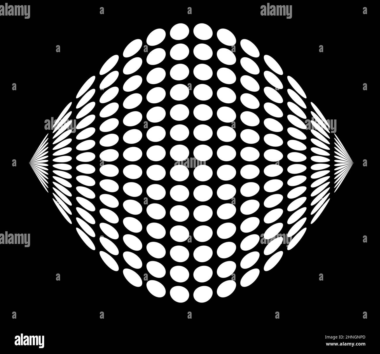Circle mosaic, grid, mesh with distort, deform effect - stock vector ...