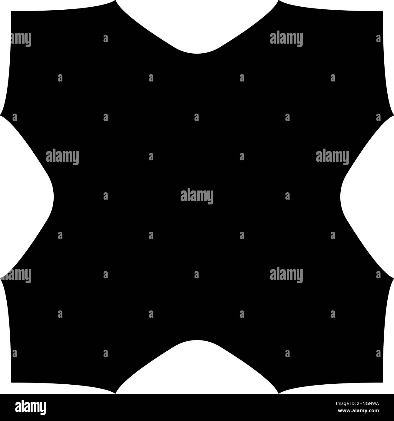 Abstract geometric form, shape. Distorted, deformed patch element ...