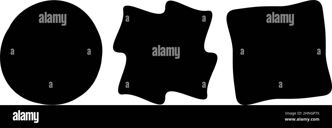 Abstract geometric form, shape. Distorted, deformed patch element ...