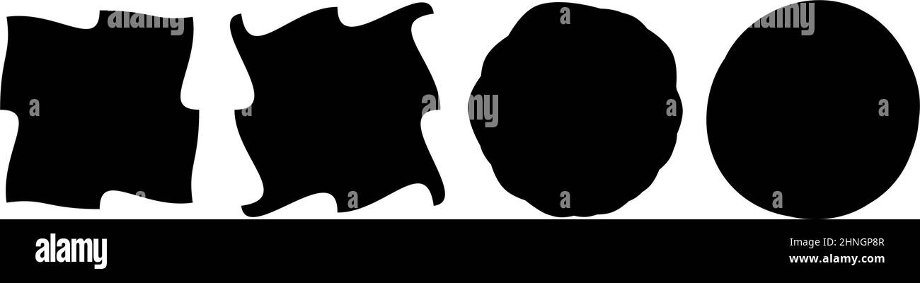 Abstract geometric form, shape. Distorted, deformed patch element ...