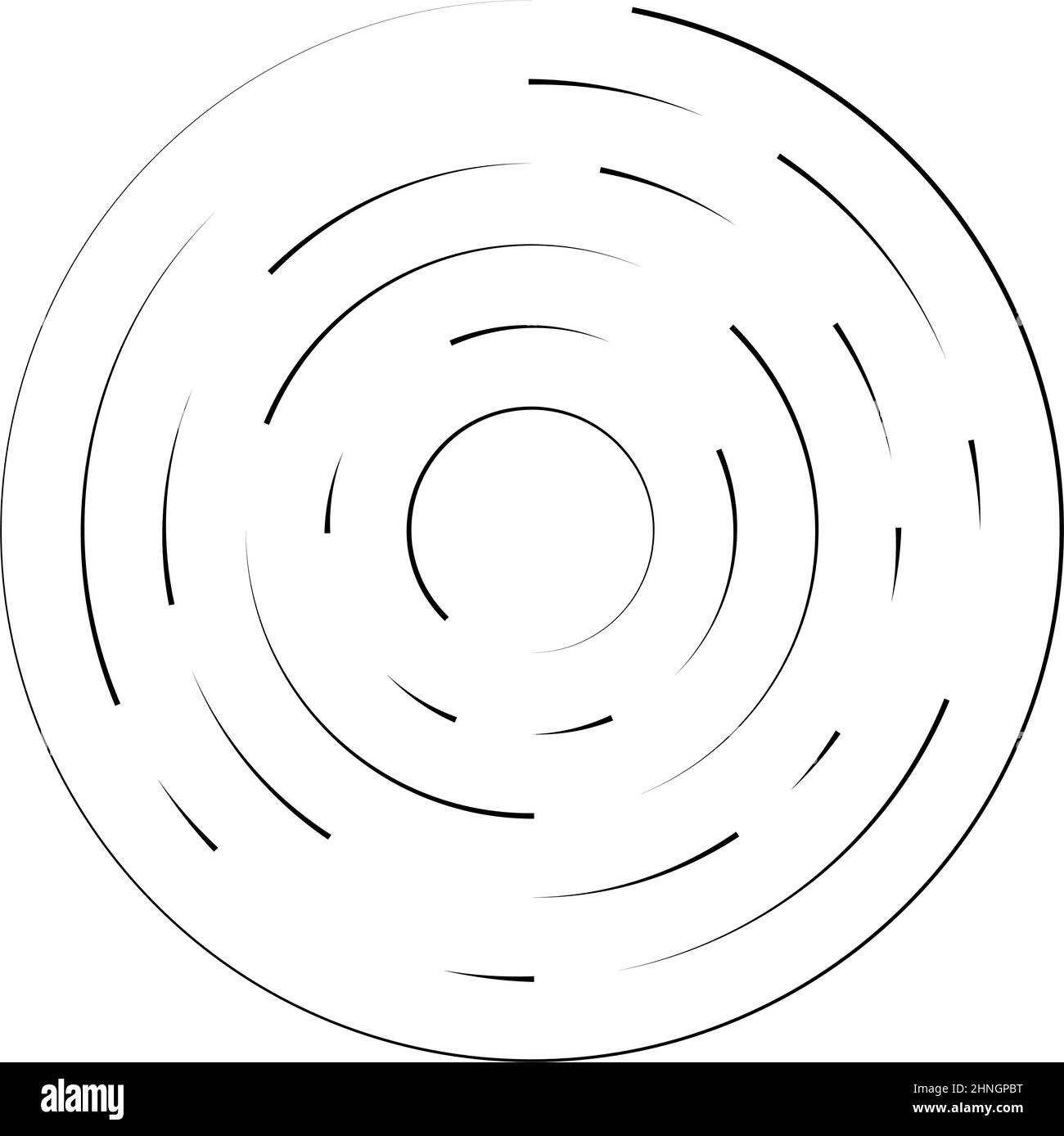 Radial, radiating circular, concentric lines vector element - stock ...