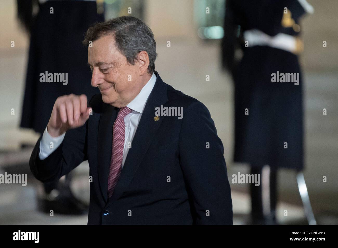 France's President Emmanuel Macron (L) welcomes Italian Prime Minister ... France's President Emmanuel Macron (L) welcomes Italian Prime Minister ...