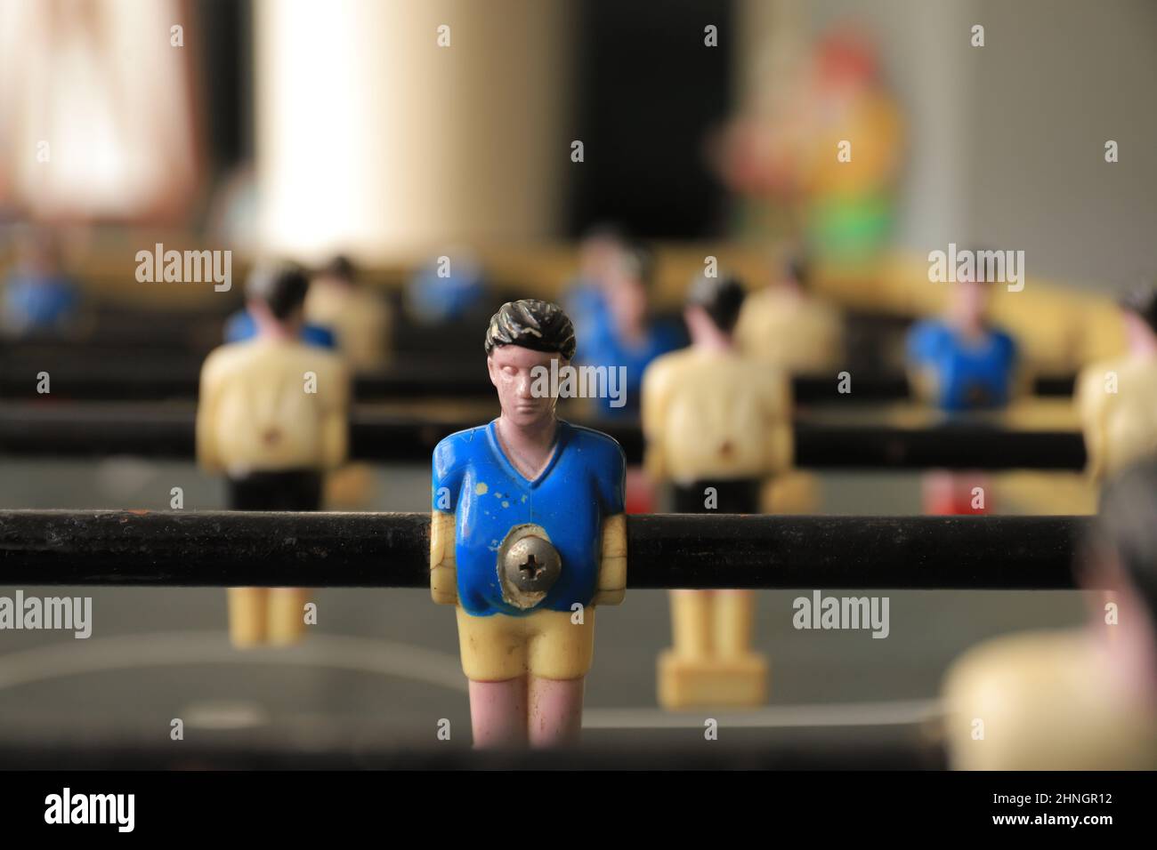 foosball table soccer. A table soccer game Stock Photo - Alamy