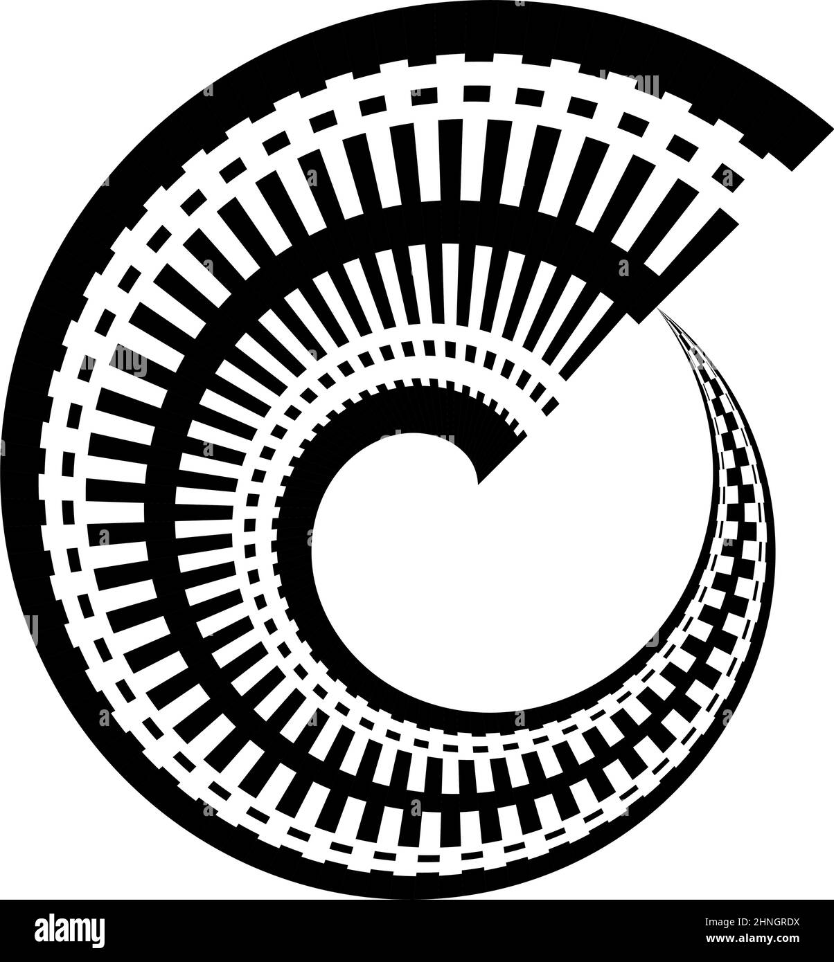 Abstract circle graphic. Geometric circle, ring design element ...