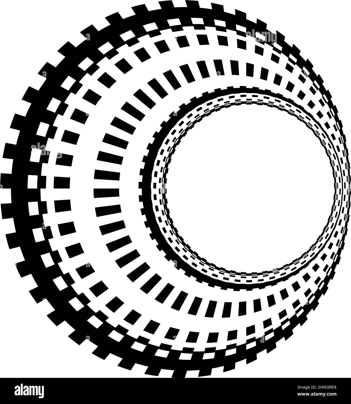 Abstract Circle Graphic Geometric Circle Ring Design Element Circular Concentric Angular