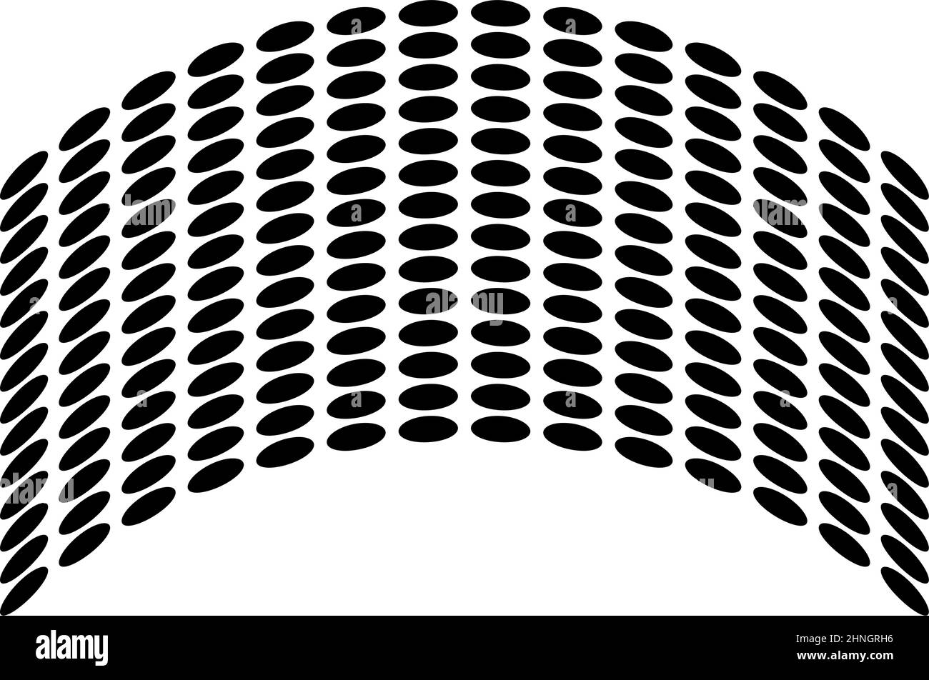 Circle mosaic, grid, mesh with distort, deform effect - stock vector ...