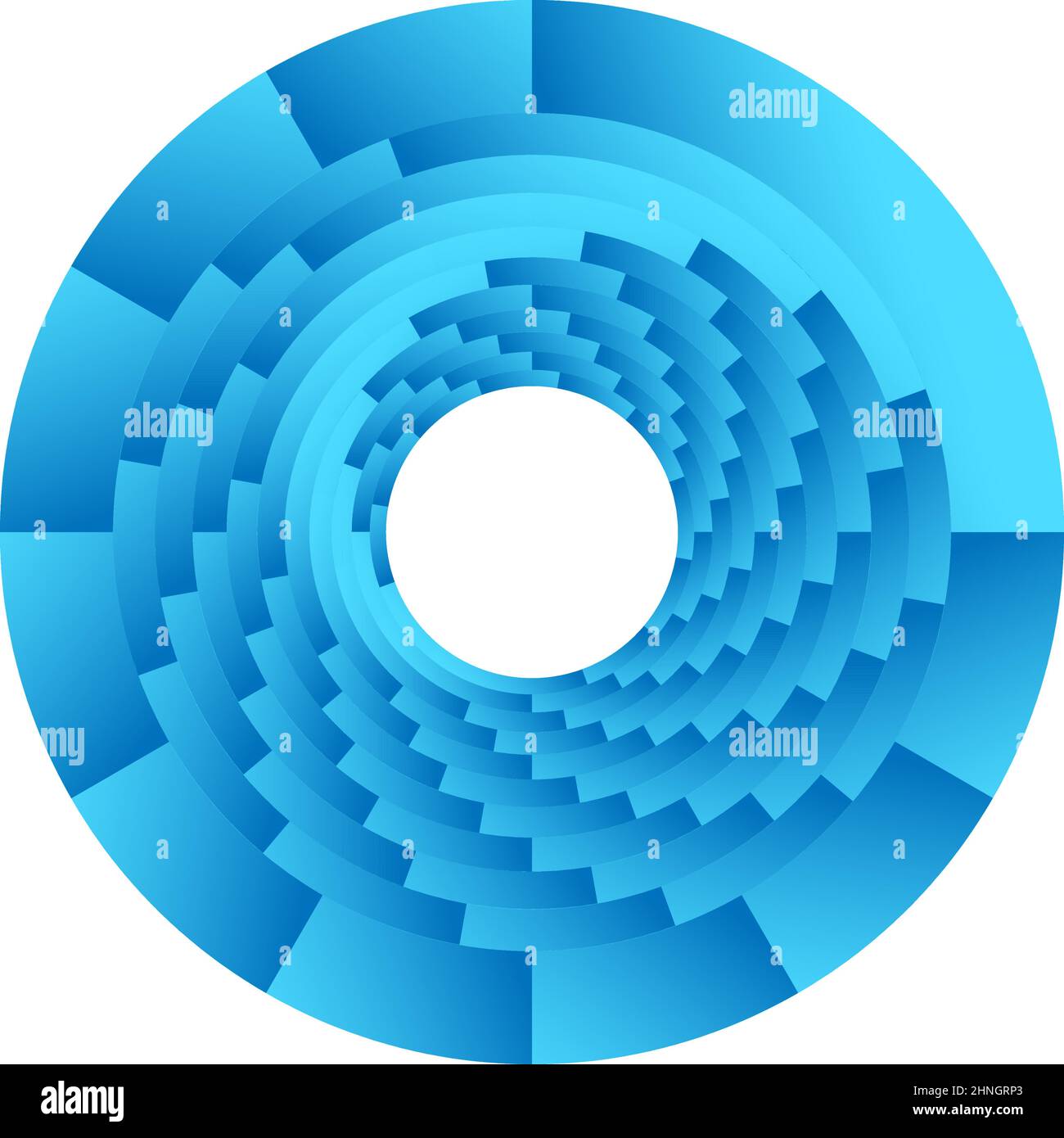 Abstract geometric circle, ring design element. Circular, concentric circlet. Swirl, twirl ...