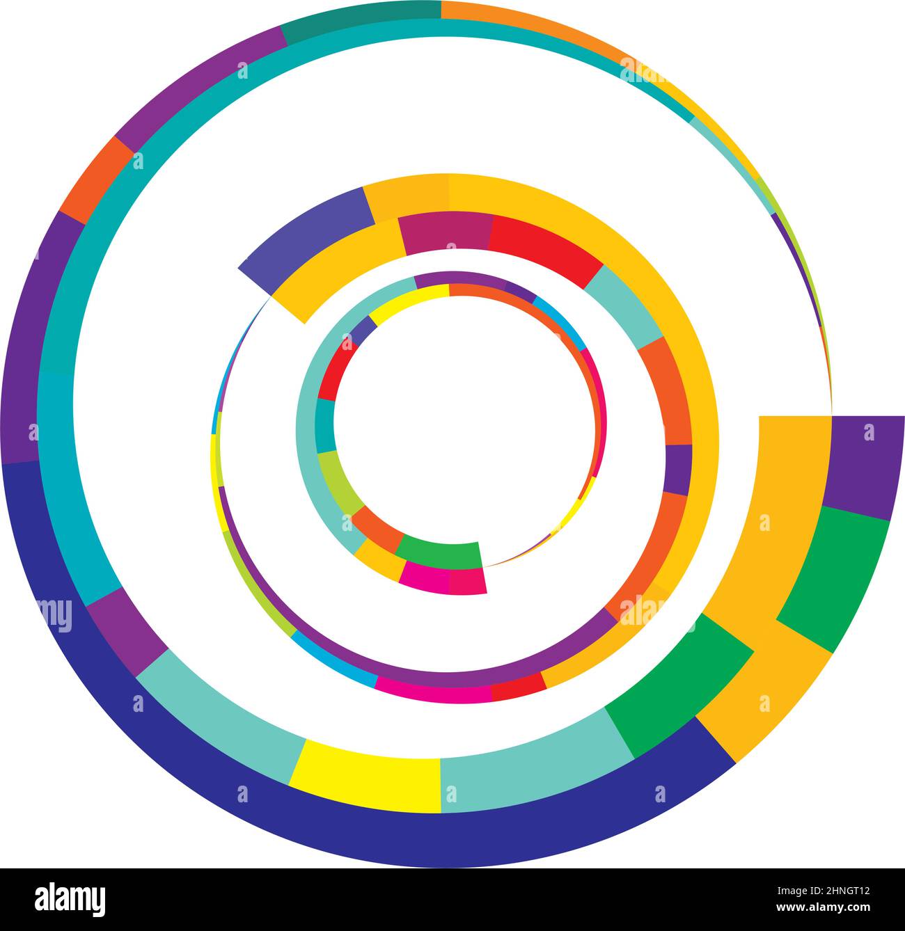 Abstract Circle Graphic Geometric Circle Ring Design Element Circular Concentric Angular