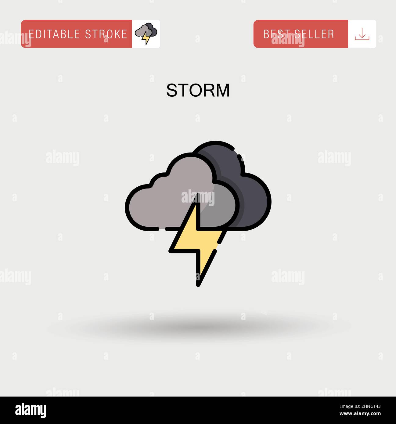 Storm Simple vector icon Stock Vector Image & Art - Alamy