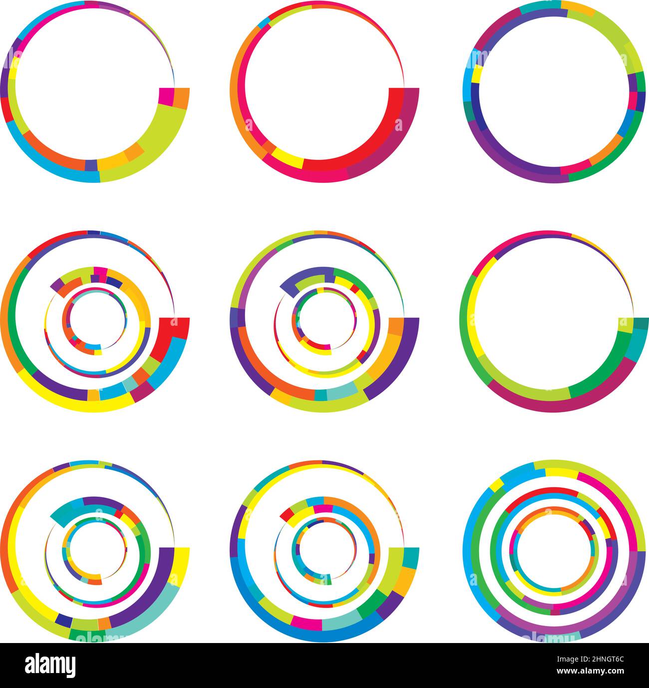 Abstract circle graphic. Geometric circle, ring design element ...