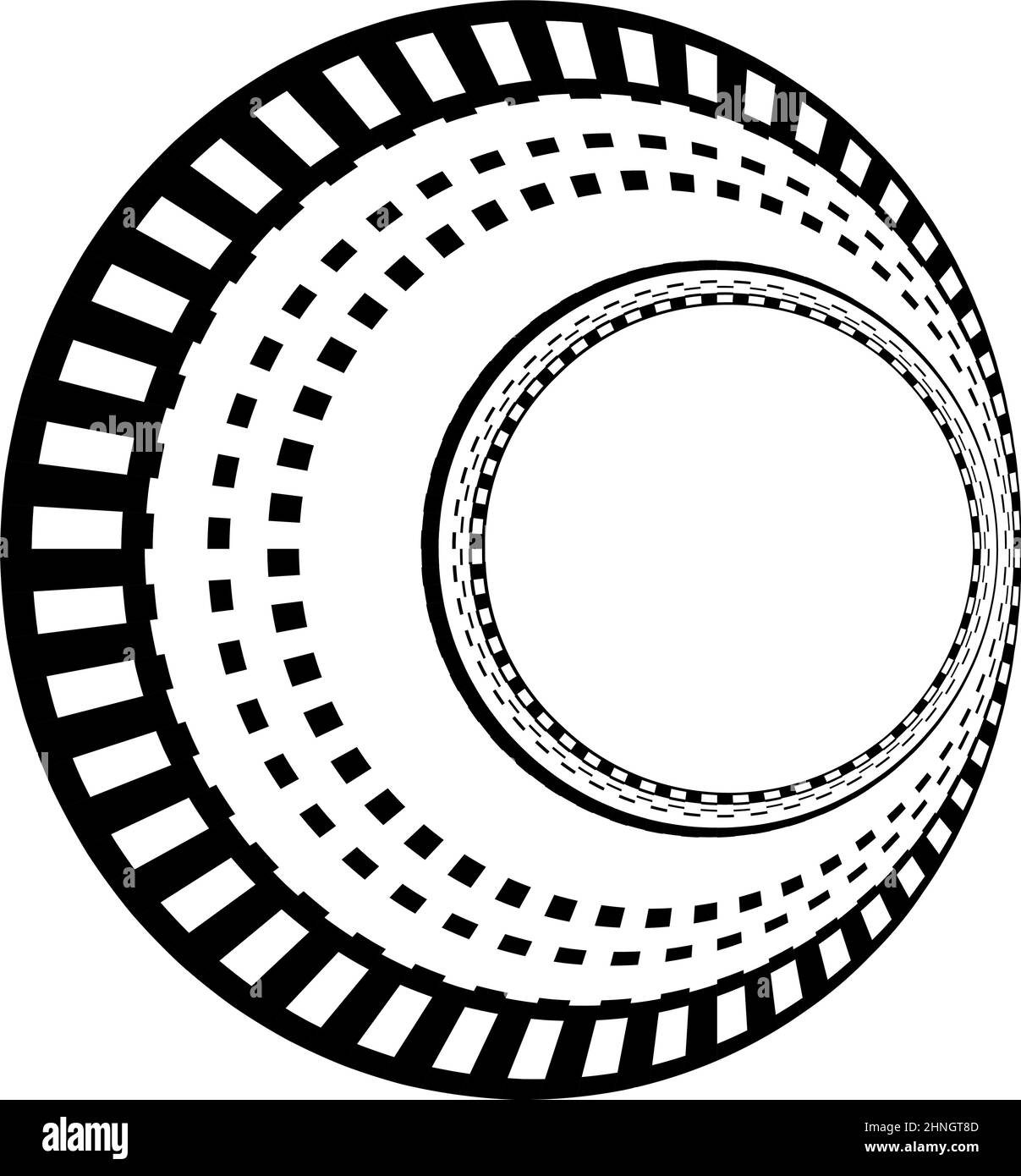 Abstract circle graphic. Geometric circle, ring design element ...