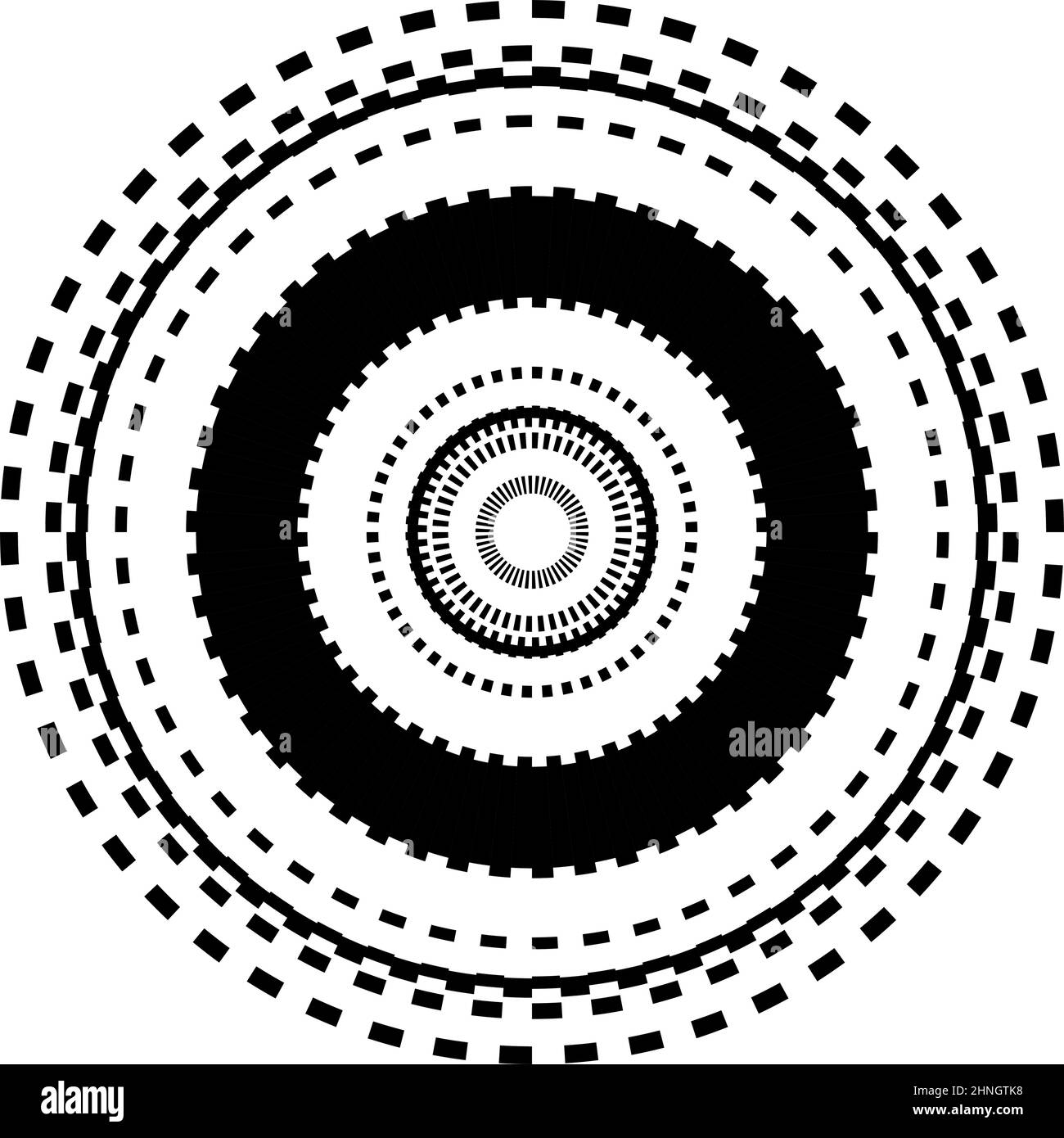Abstract Circle Graphic Geometric Circle Ring Design Element Circular Concentric Angular