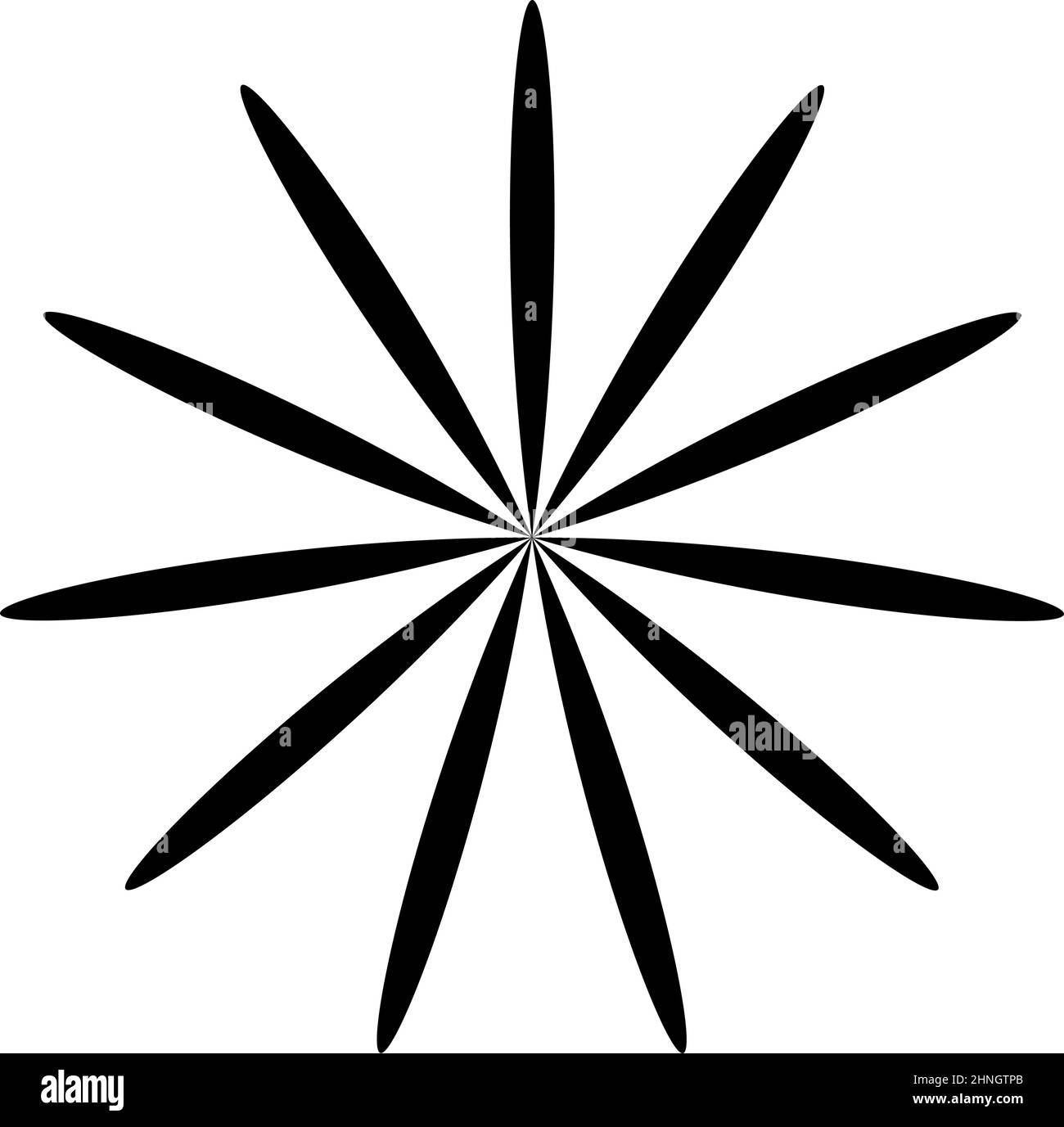 Simple flower shapes, petals silhouette - stock vector illustration ...