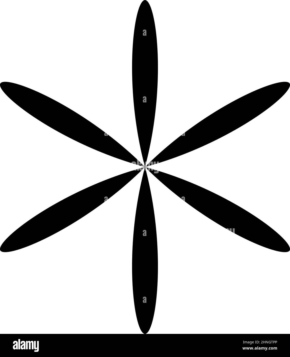Simple flower shapes, petals silhouette - stock vector illustration ...