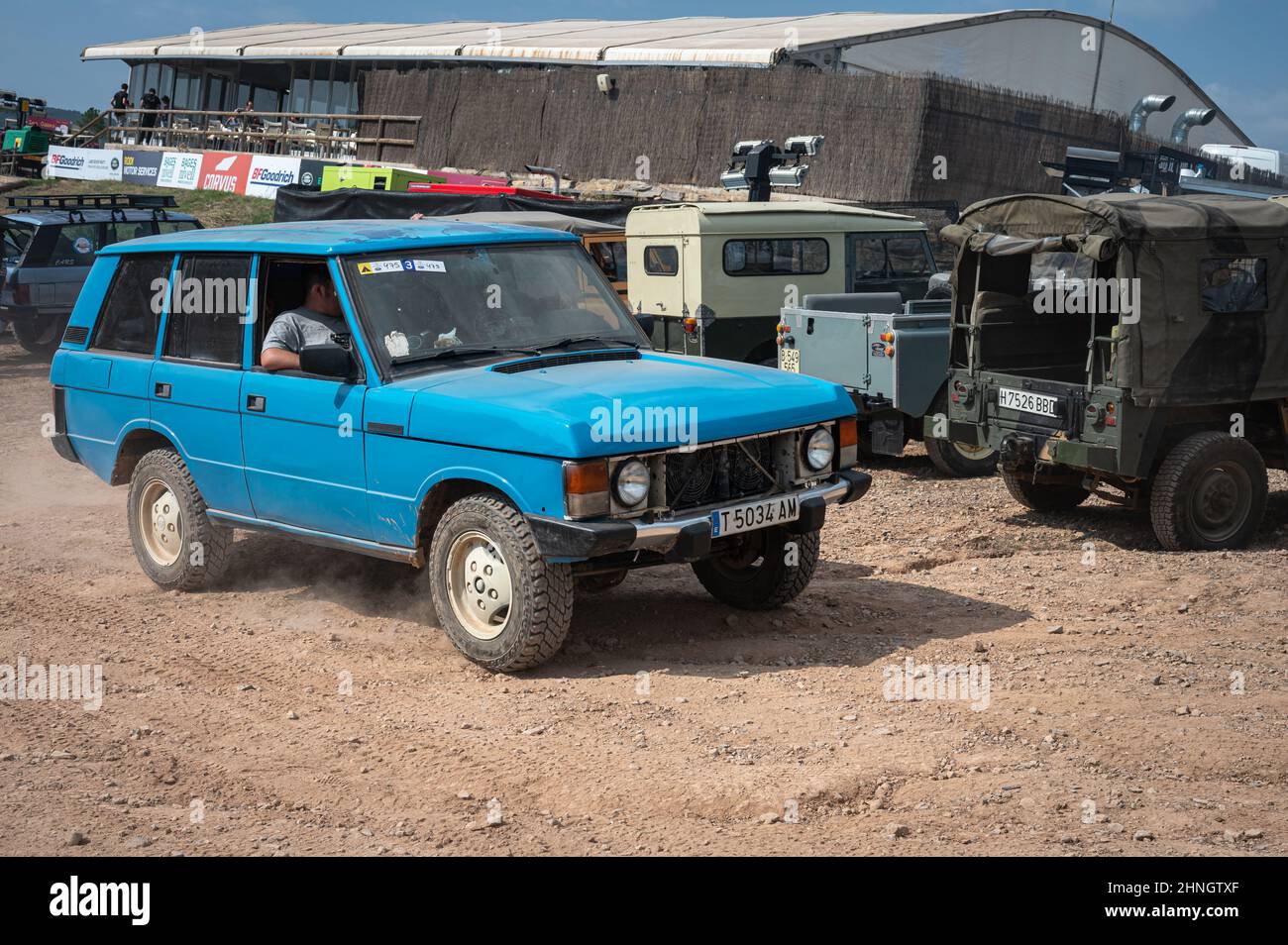 A classic blue Range Rover Stock Photo - Alamy