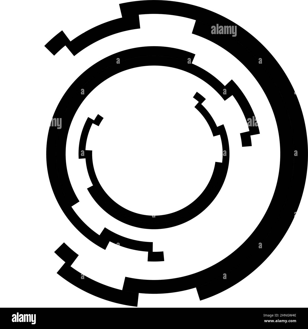 Abstract circle graphic. Geometric circle, ring design element ...