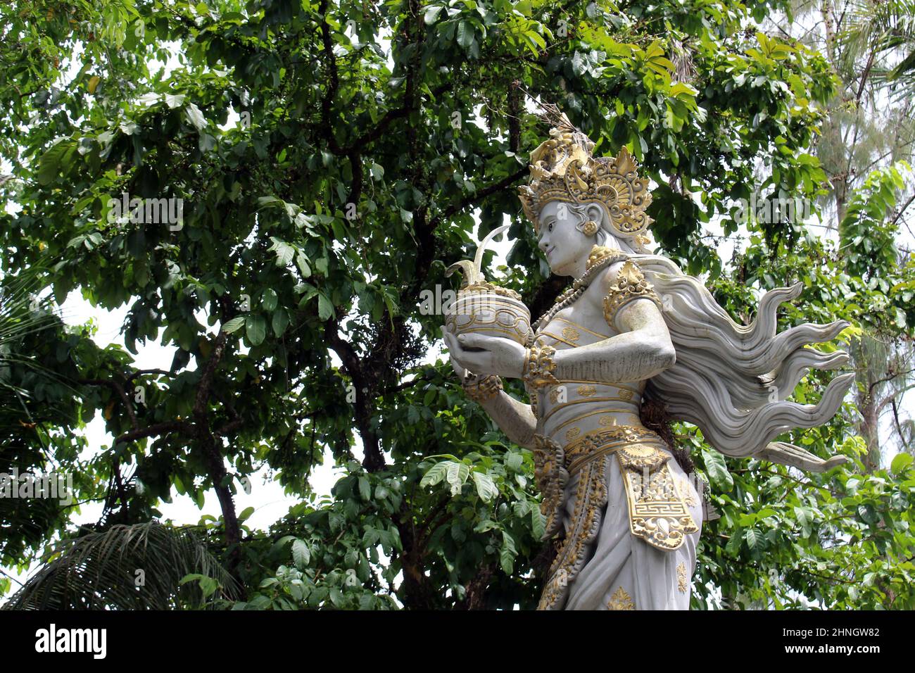 Statue of Goddess Sri around Taman Ayun Temple in Bali. Taken January ...