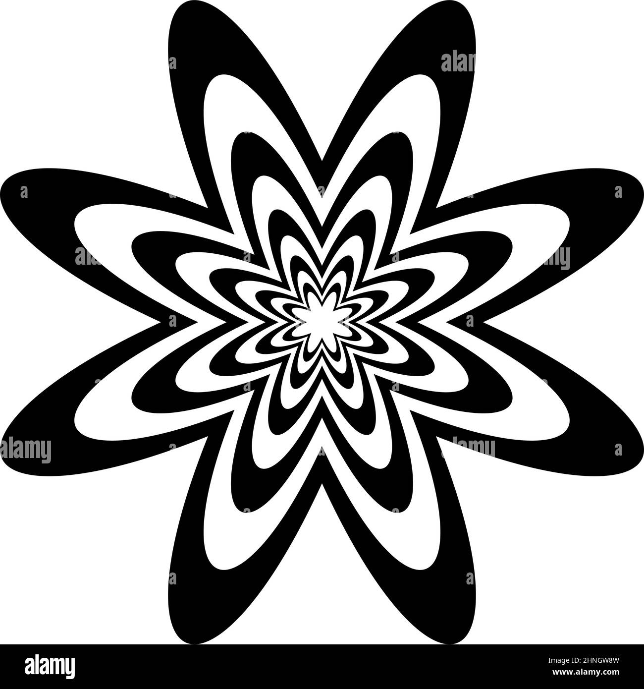 Abstract op-art element(s). Optical, visual art shapes, icons, symbols ...